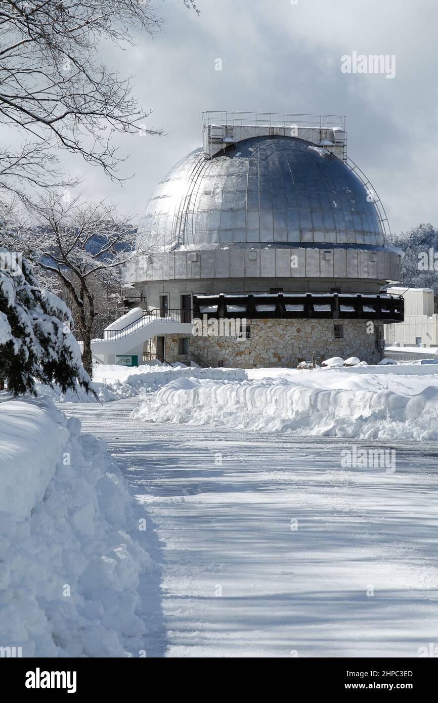 nagano, japan, 2022/19/02 , Kiso Observatory (Japanese: Kiso Kansokujo ...
