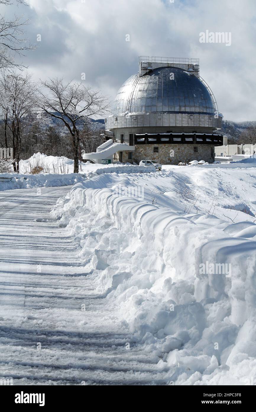 nagano, japan, 2022/19/02 , Kiso Observatory (Japanese: Kiso Kansokujo ...