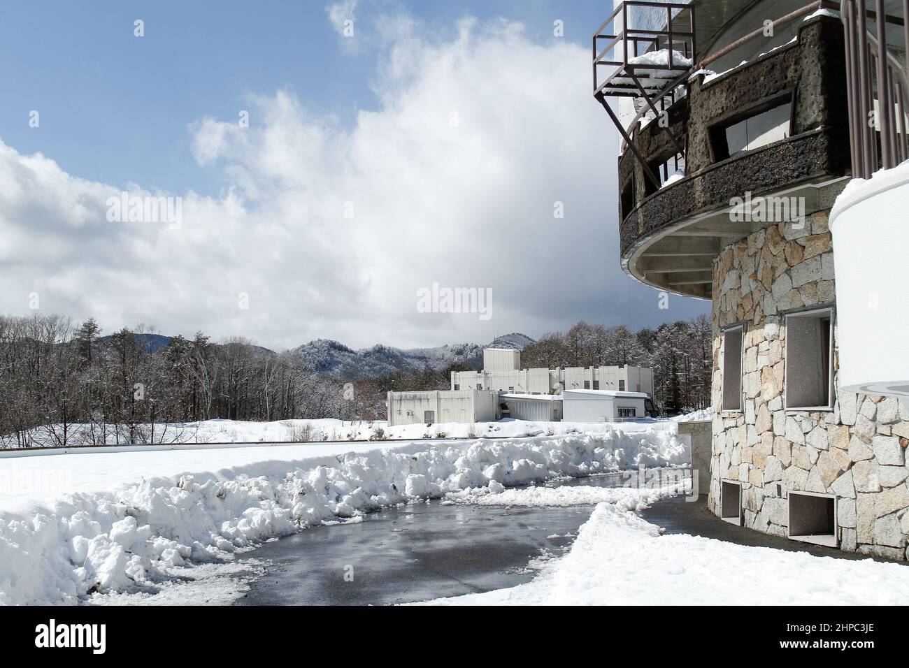 nagano, japan, 2022/19/02 , Kiso Observatory Headquarters Building ...