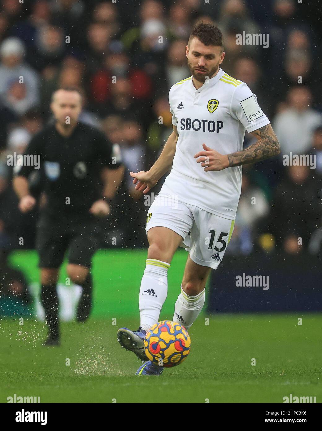 Stuart Dallas #15 of Leeds United in action during the game Stock Photo ...