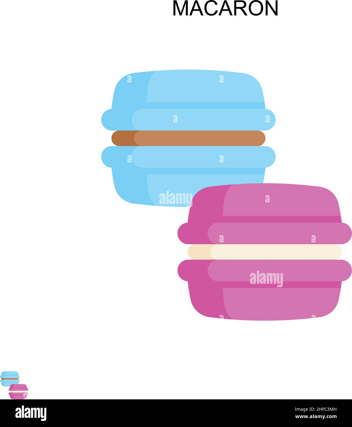 Macaron Simple vector icon. Illustration symbol design template for web ...