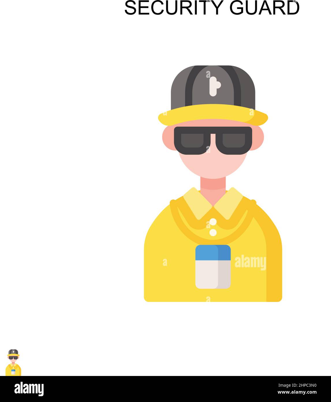 Security guard Simple vector icon. Illustration symbol design template ...