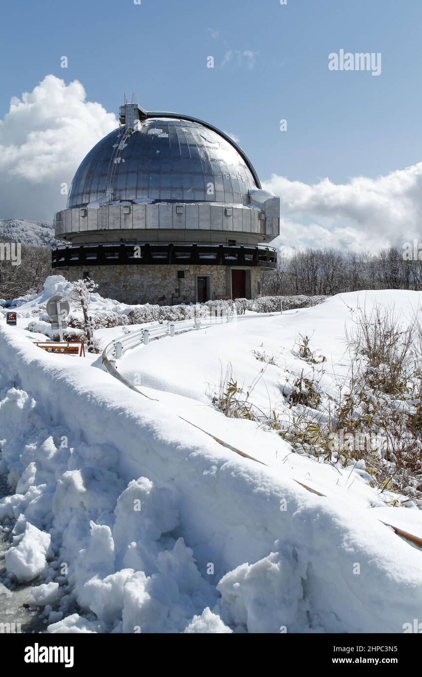 nagano, japan, 2022/19/02 , Kiso Observatory (Japanese: Kiso Kansokujo ...
