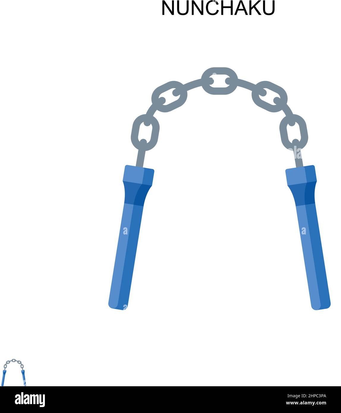 Nunchaku Simple vector icon. Illustration symbol design template for ...