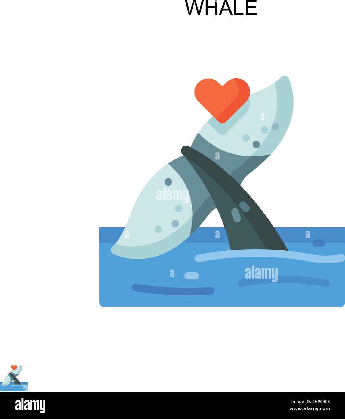 Whale Simple Vector Icon Illustration Symbol Design Template For Web Mobile Ui Element Stock