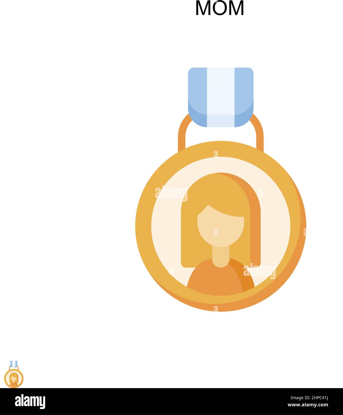 Mom Simple vector icon. Illustration symbol design template for web ...