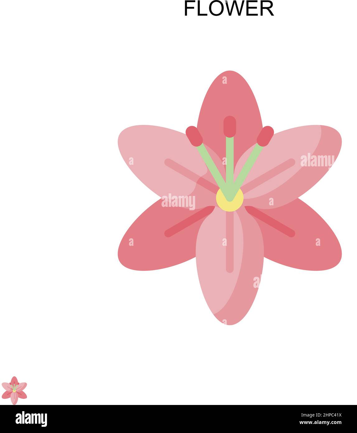Flower Simple Vector Icon Illustration Symbol Design Template For Web Mobile Ui Element Stock
