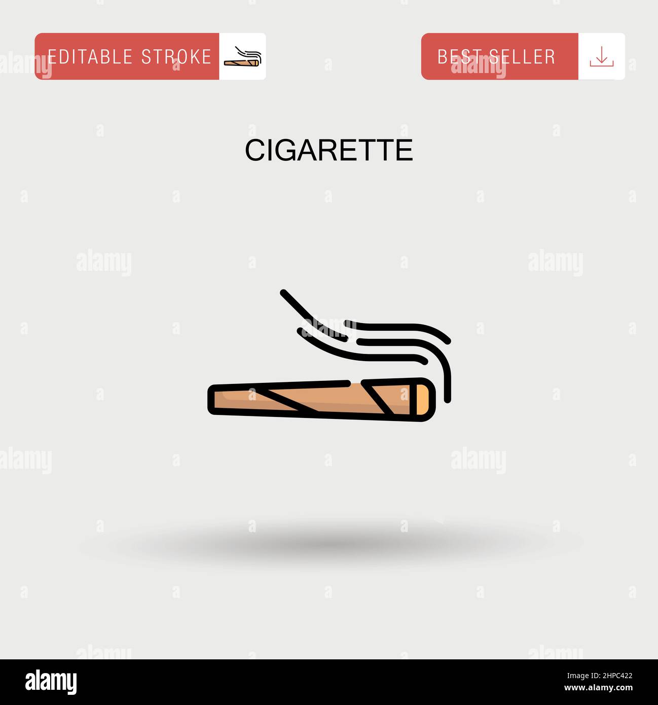 Cigarette Simple vector icon Stock Vector Image & Art - Alamy