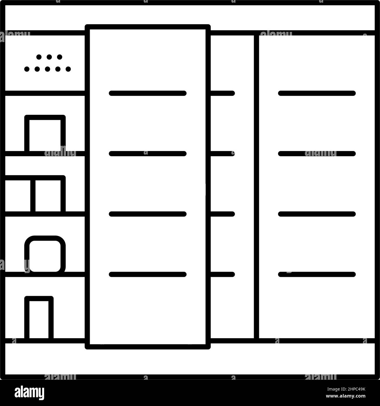fridge food shop line icon vector illustration Stock Vector Image & Art ...