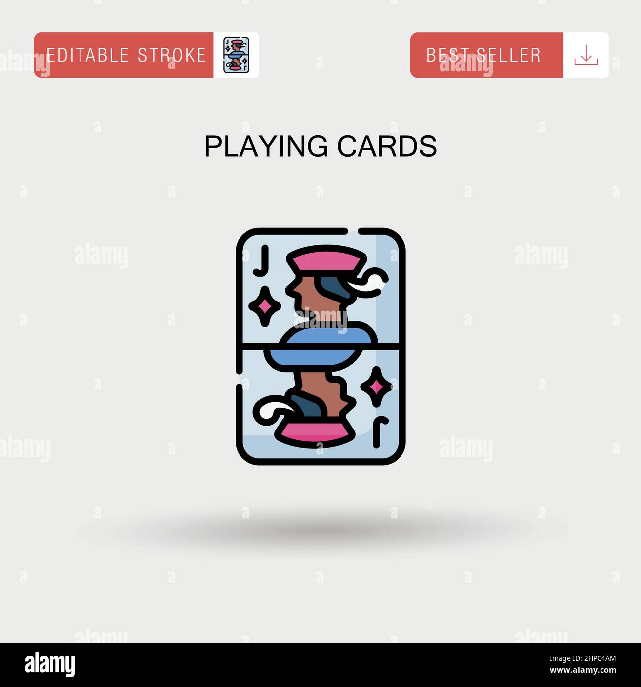 Playing cards Simple vector icon Stock Vector Image & Art - Alamy