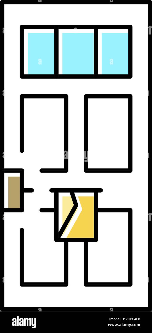 letterbox in door color icon vector illustration Stock Vector Image ...