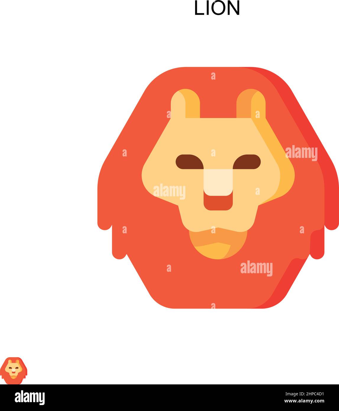 Lion Simple vector icon. Illustration symbol design template for web ...