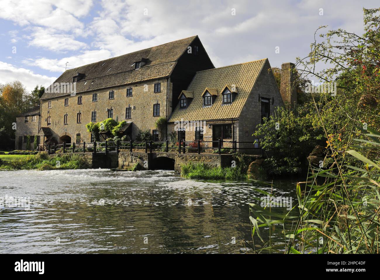 The Watermill at Water Newton village; river Nene; Cambridgeshire ...