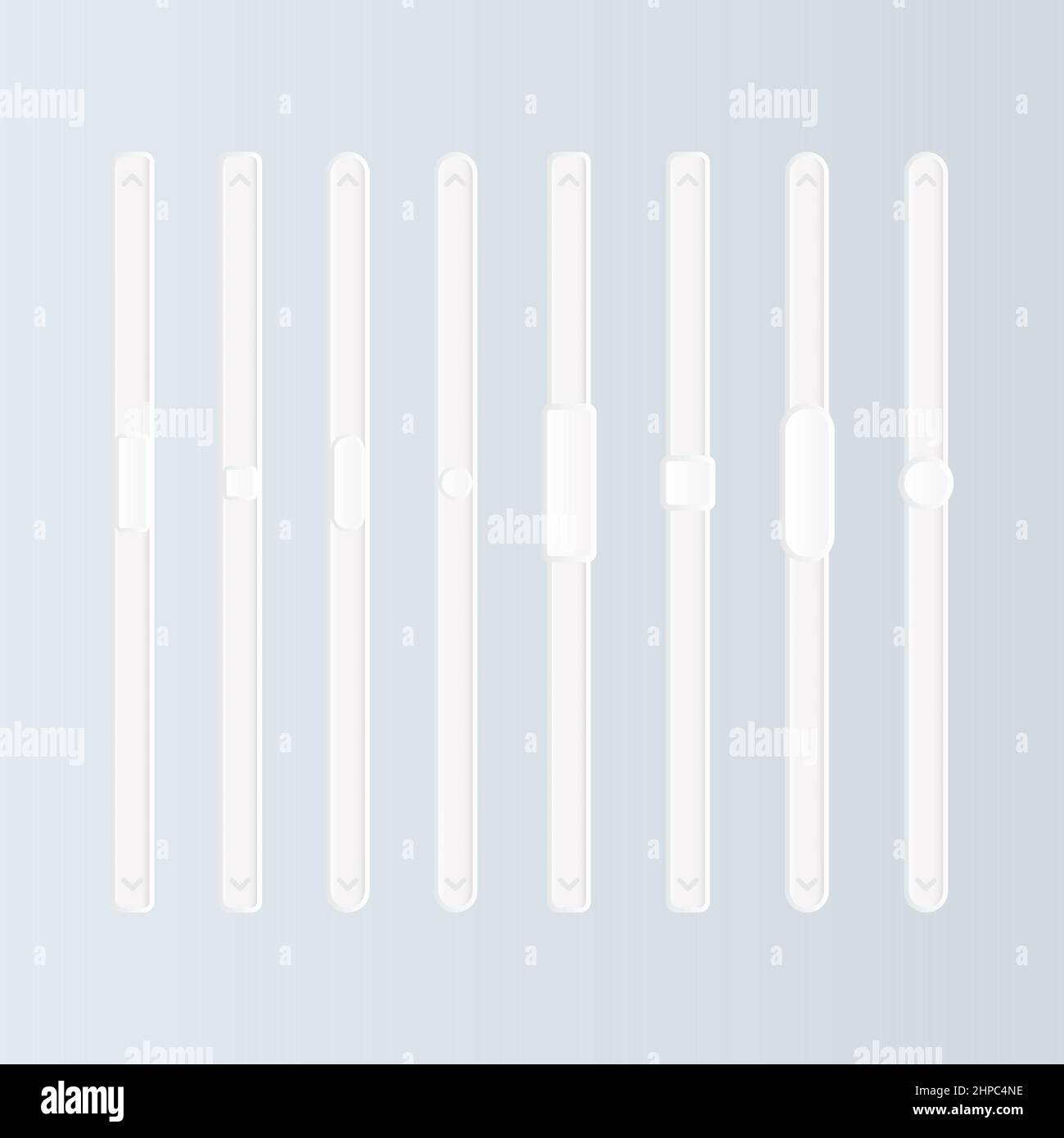 Scrollbars set. User interface elements. Templates for scrolling web ...