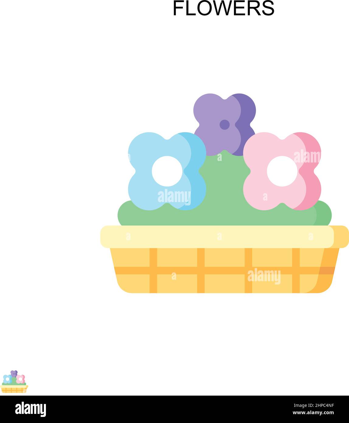 Flowers Simple vector icon. Illustration symbol design template for web ...