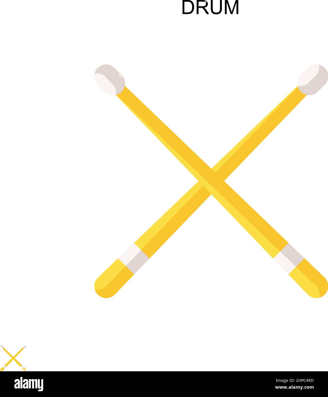 Drum Simple vector icon. Illustration symbol design template for web ...