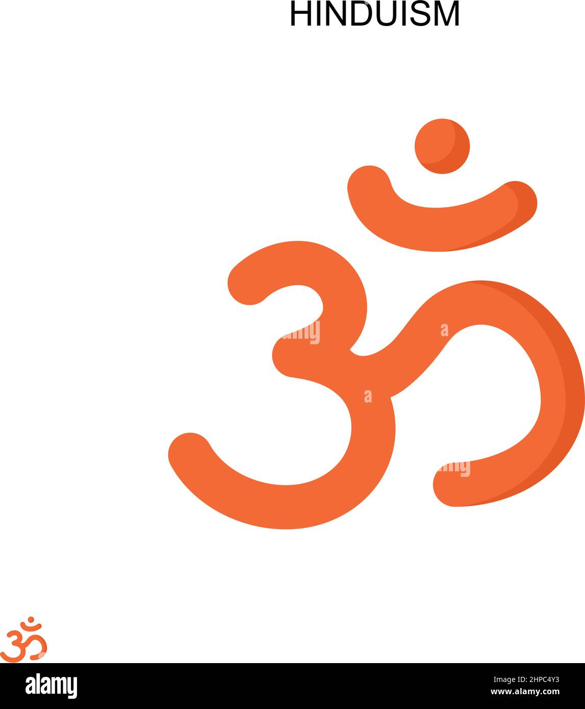 Hinduism Simple vector icon. Illustration symbol design template for ...