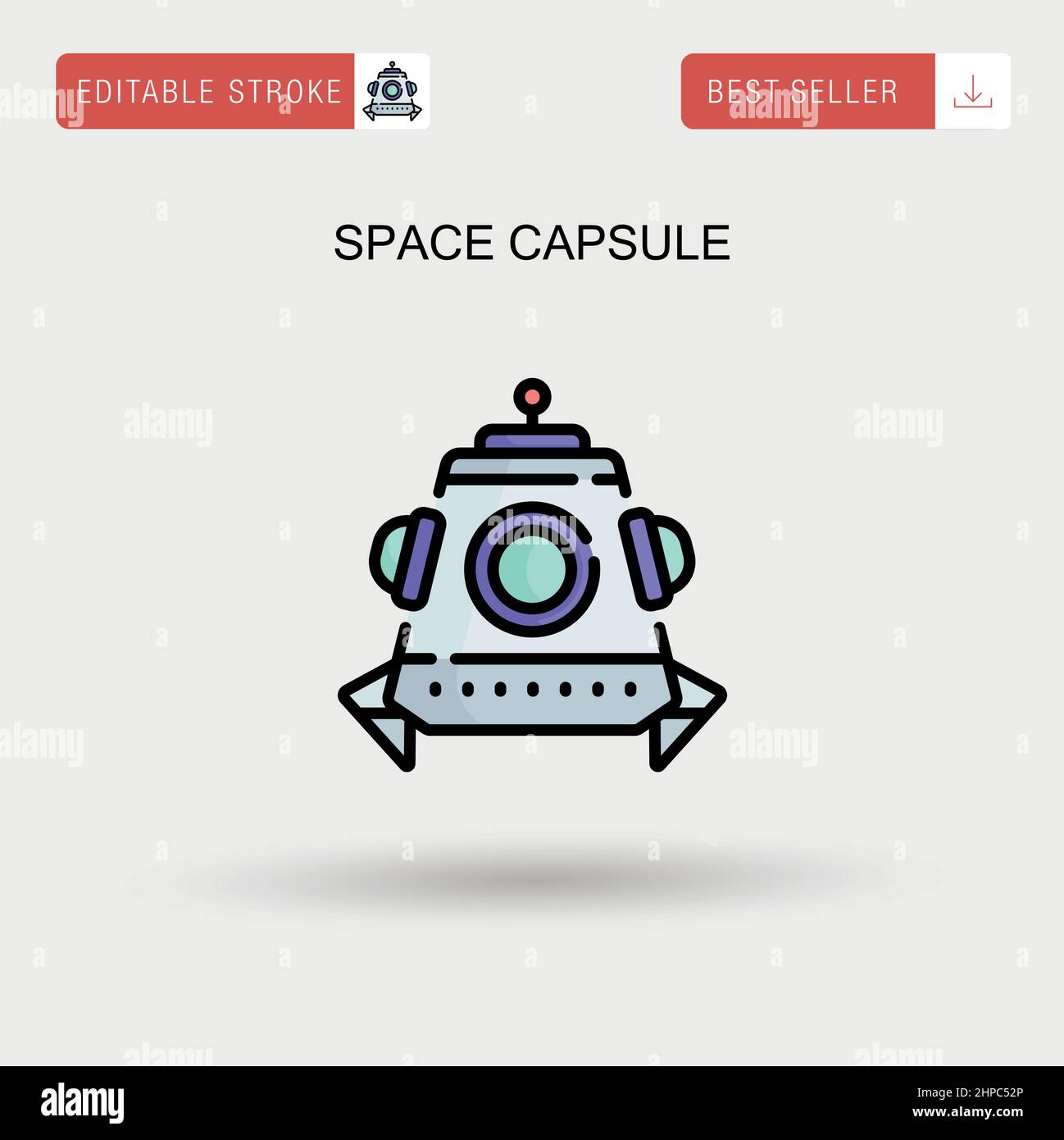 Space capsule Simple vector icon Stock Vector Image & Art - Alamy