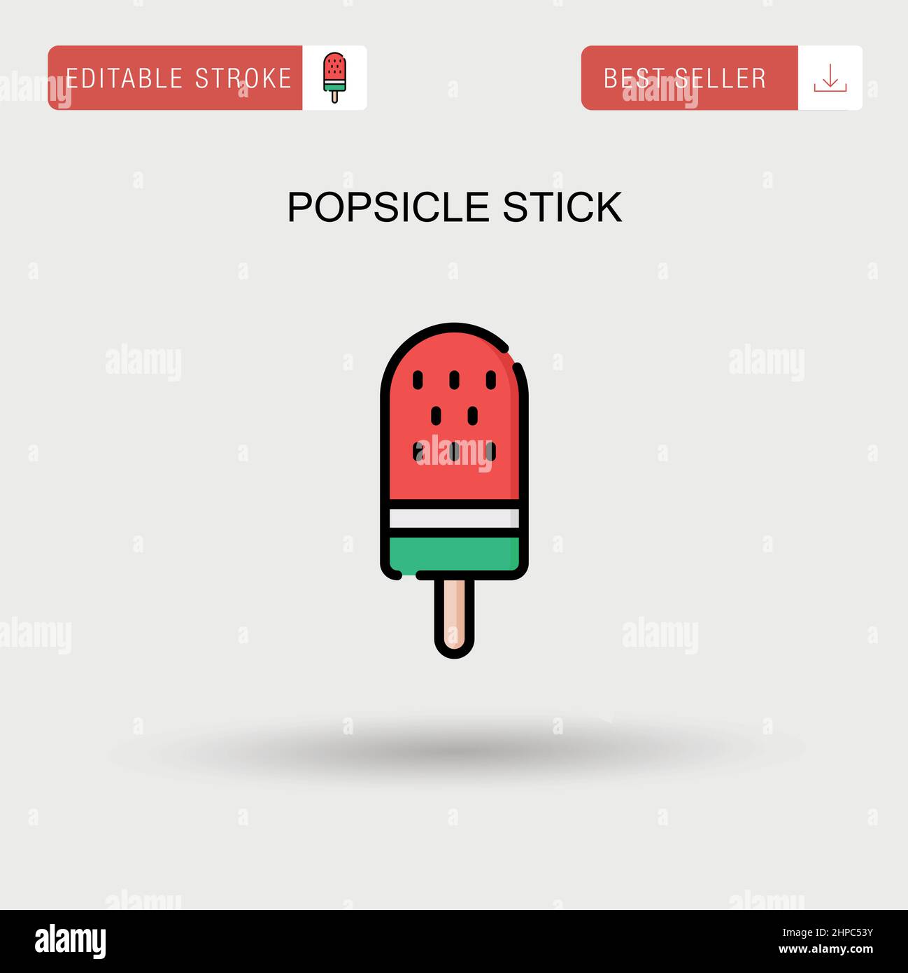 Popsicle stick Simple vector icon Stock Vector Image & Art - Alamy
