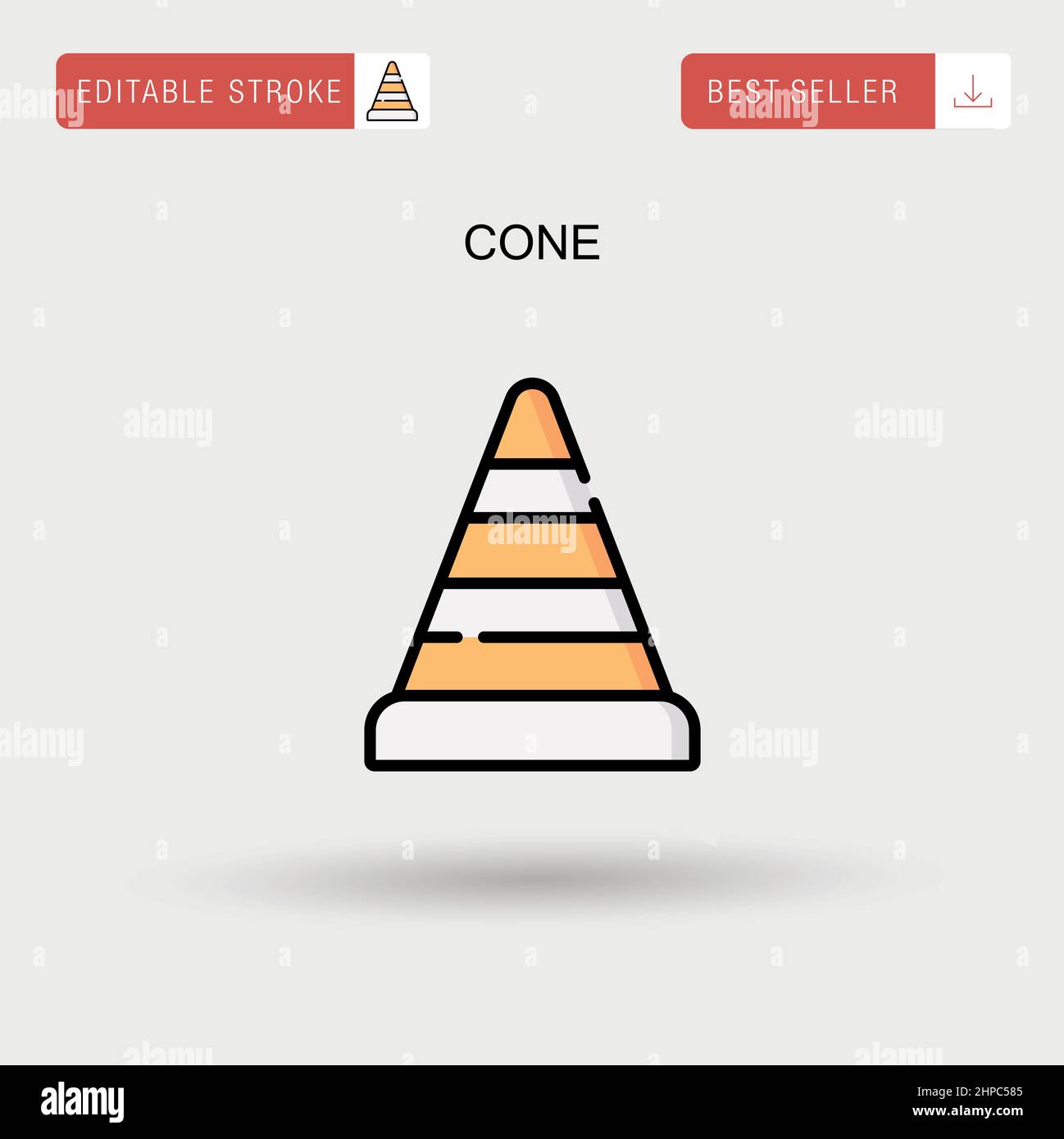 Cone Simple vector icon Stock Vector Image & Art - Alamy