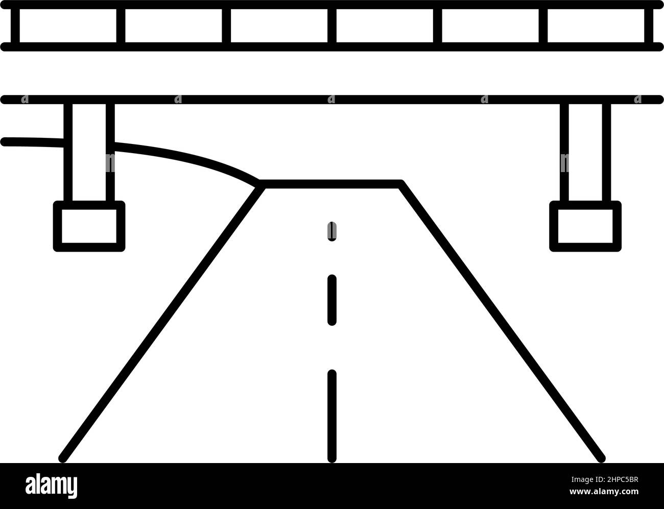 Vehicle crossing bridge Stock Vector Images - Alamy