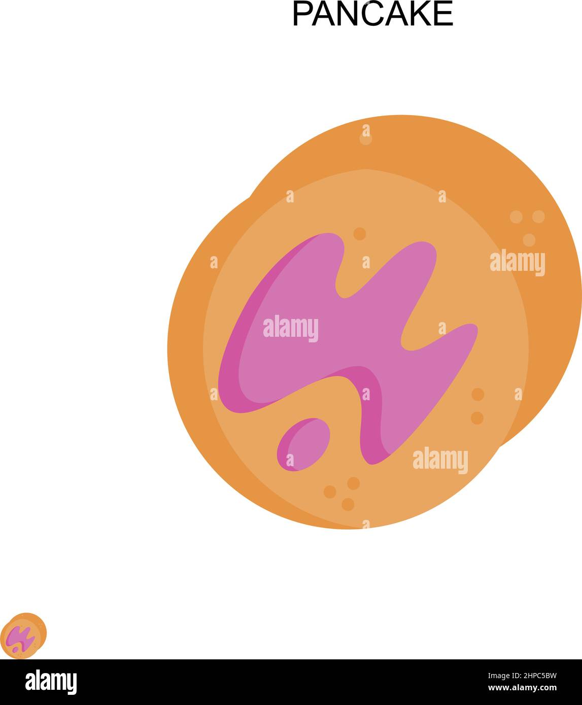 Pancake Simple vector icon. Illustration symbol design template for web ...