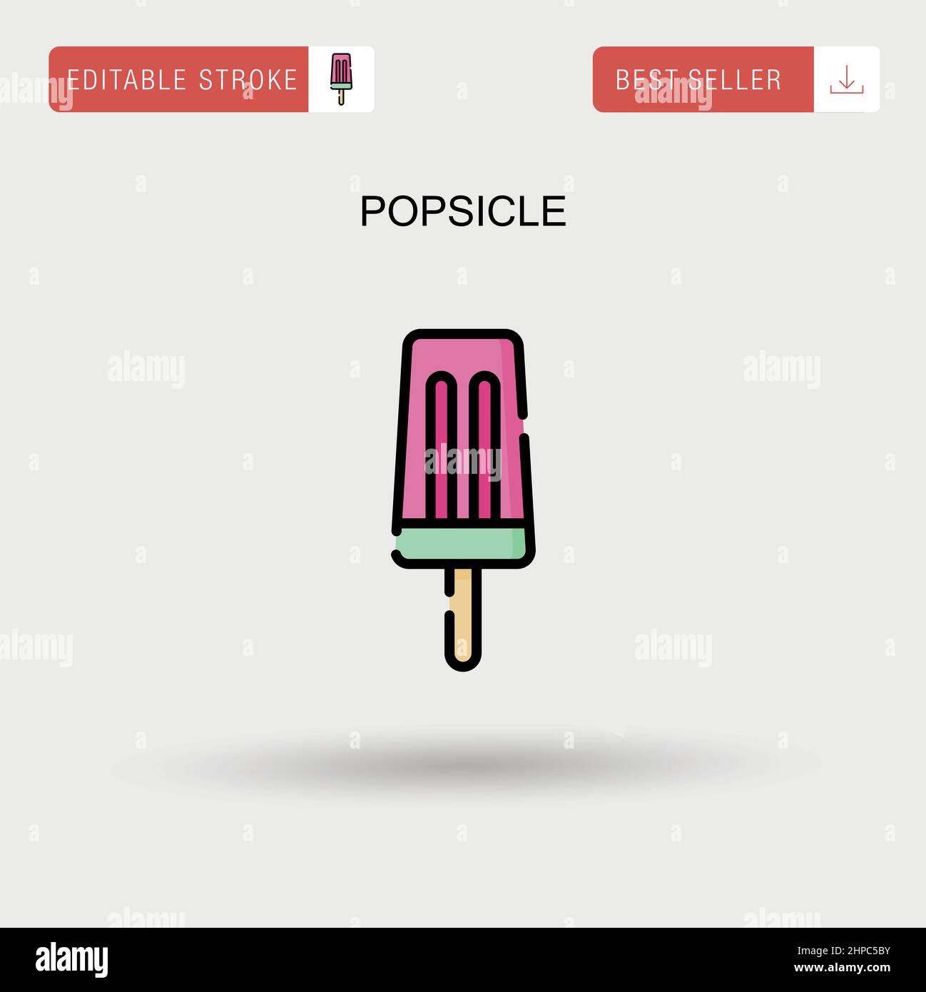 Homemade popsicle frozen fruit Stock Vector Images - Alamy