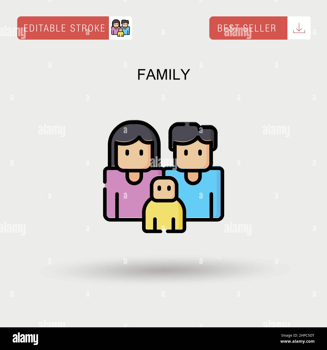 Family portrait icon hi-res stock photography and images - Alamy