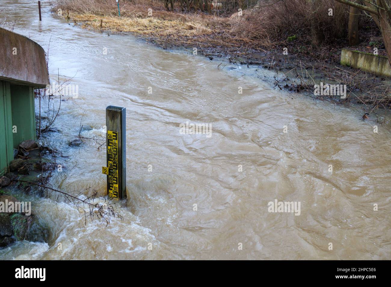 the water level can be read from a water level gauge placed in the ...