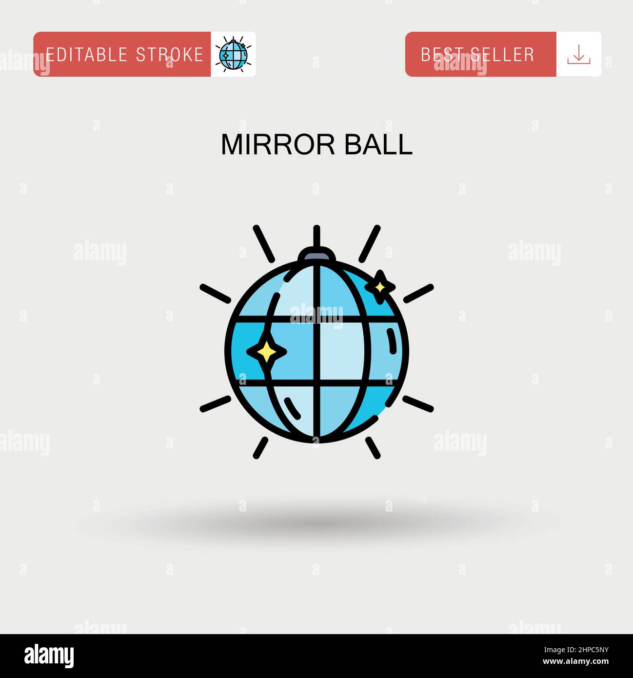 Mirror ball Simple vector icon Stock Vector Image & Art - Alamy