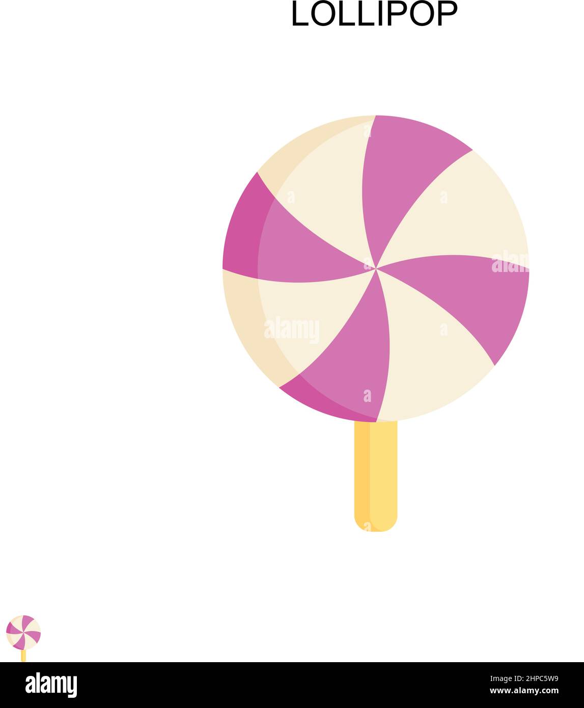 Lollipop Simple vector icon. Illustration symbol design template for ...