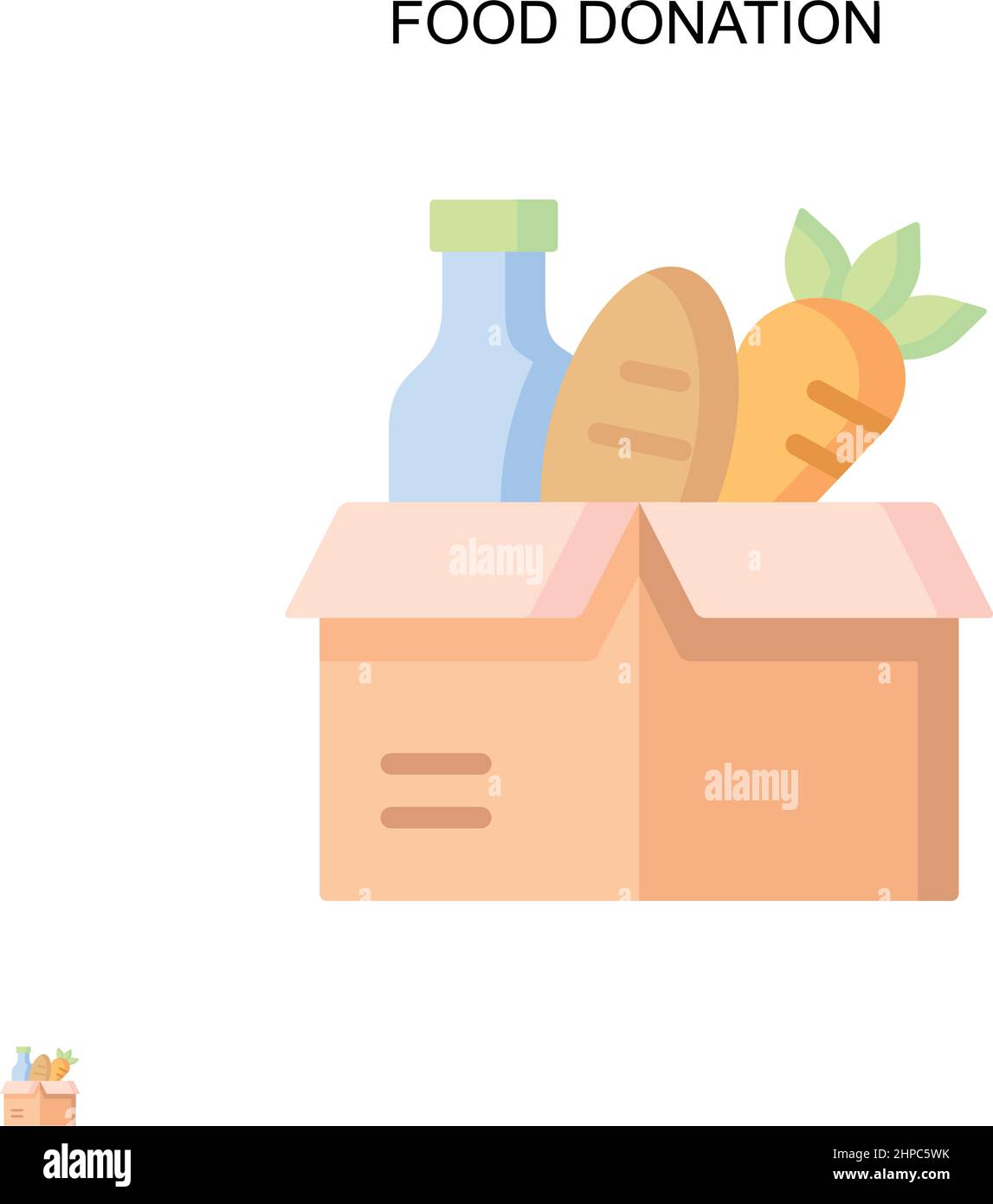 Food donation Simple vector icon. Illustration symbol design template ...
