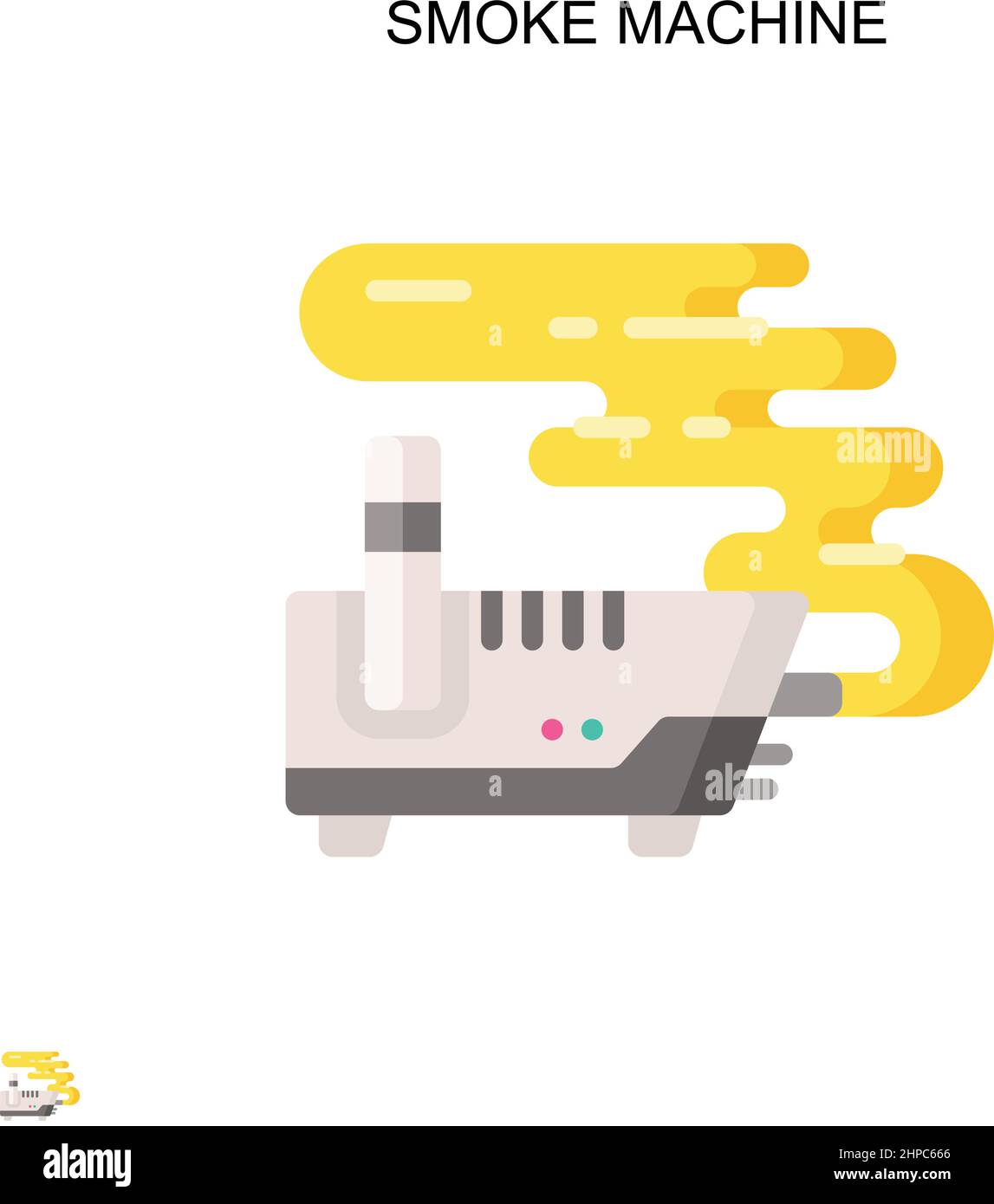 Smoke machine Simple vector icon. Illustration symbol design template for web mobile UI element ...
