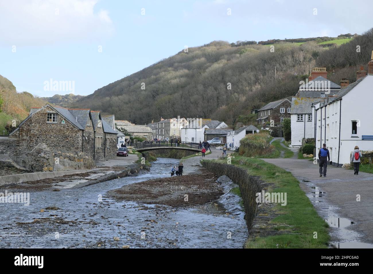 Boscastle, UK-October 2021: Boscastle is a village and fishing port on ...