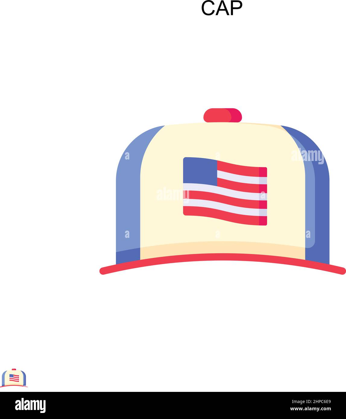 Cap Simple vector icon. Illustration symbol design template for web ...