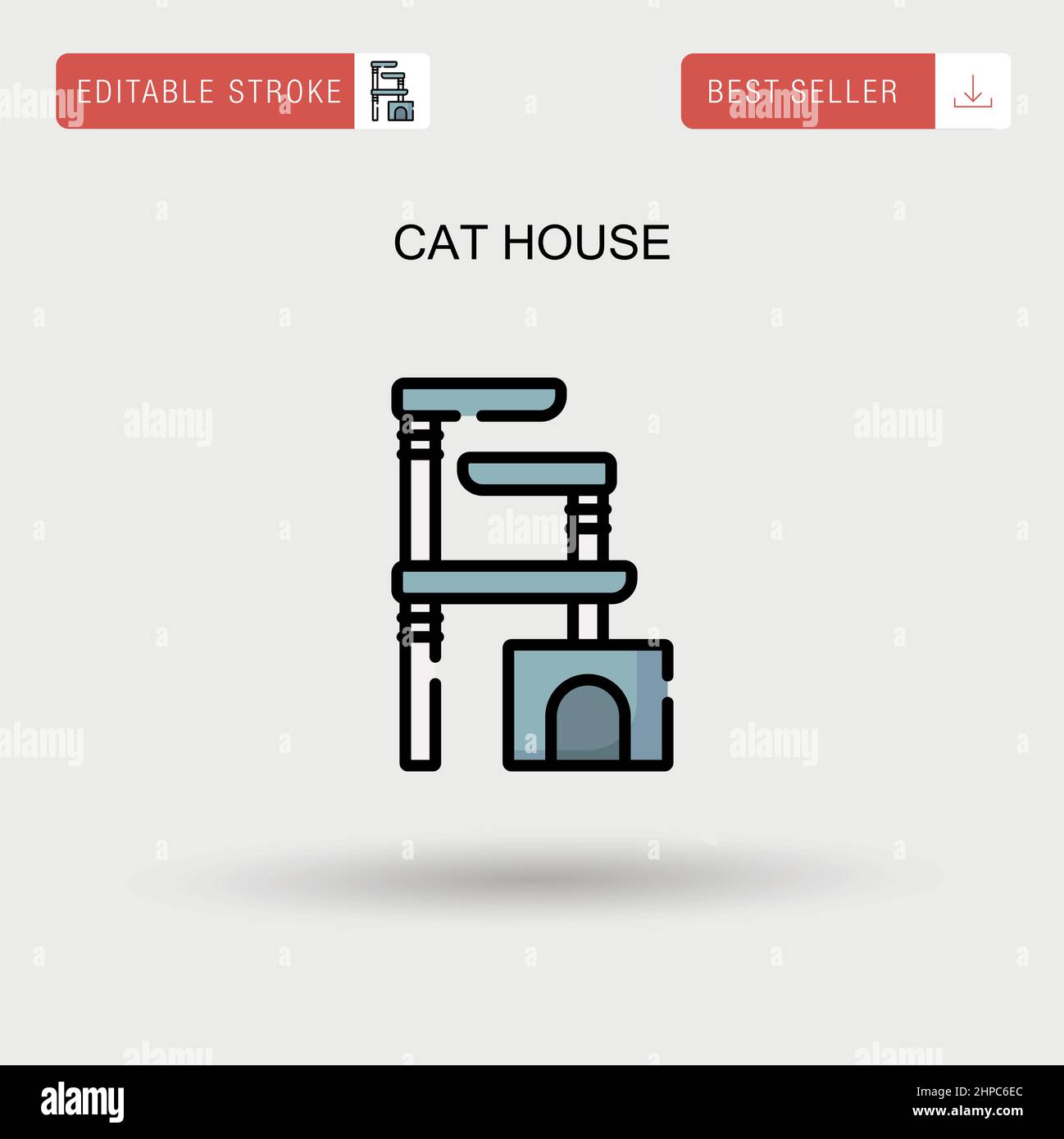 Fluffy cat resting home Stock Vector Images - Alamy