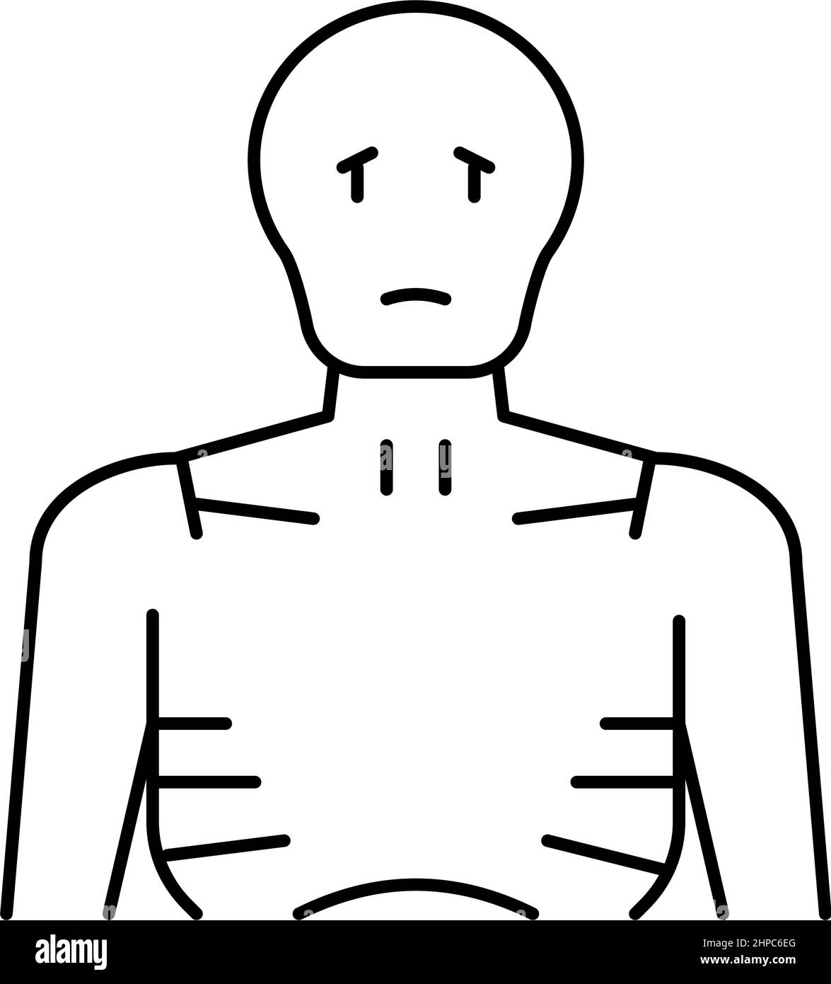 scraggy human line icon vector illustration Stock Vector Image & Art ...