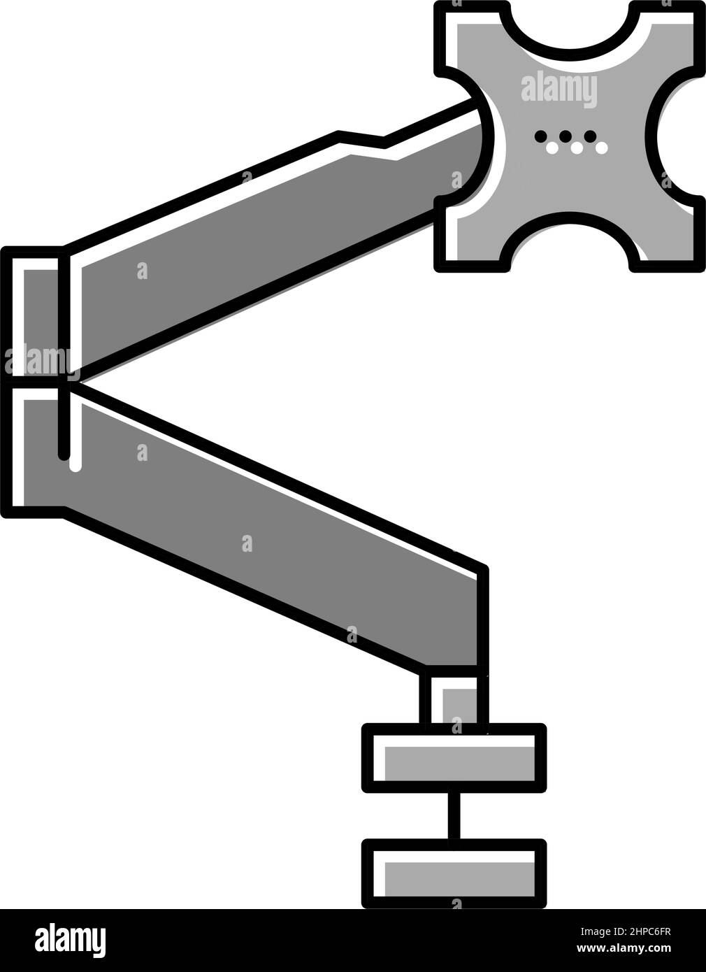 monitor arm color icon vector illustration Stock Vector Image & Art - Alamy
