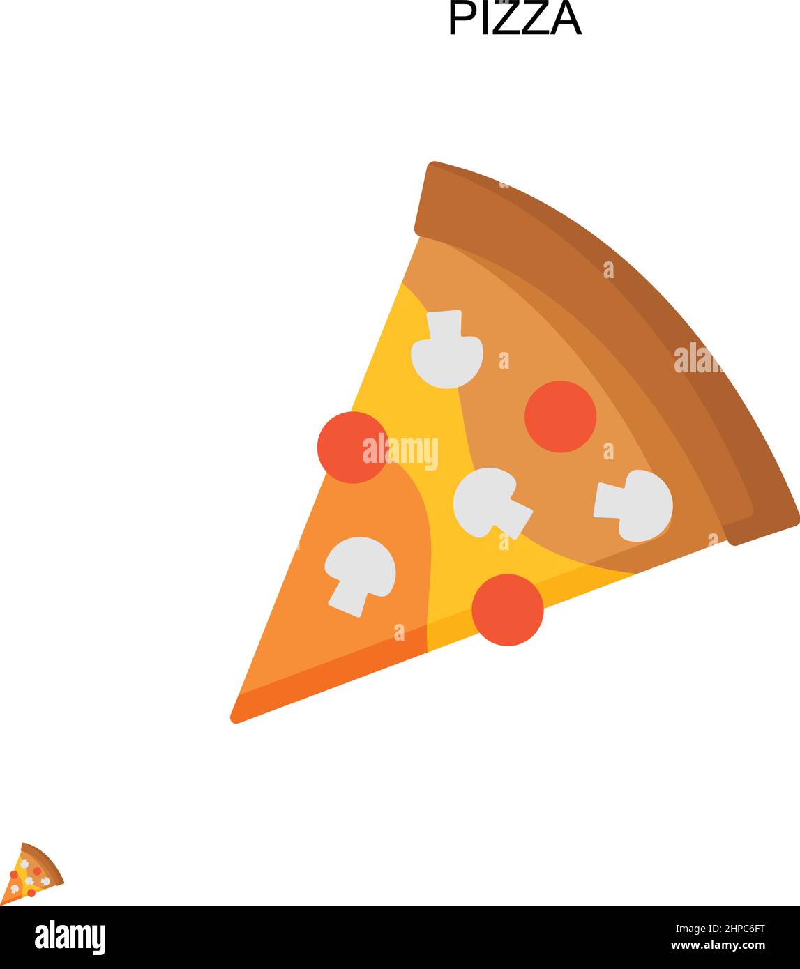 Pizza Simple vector icon. Illustration symbol design template for web ...