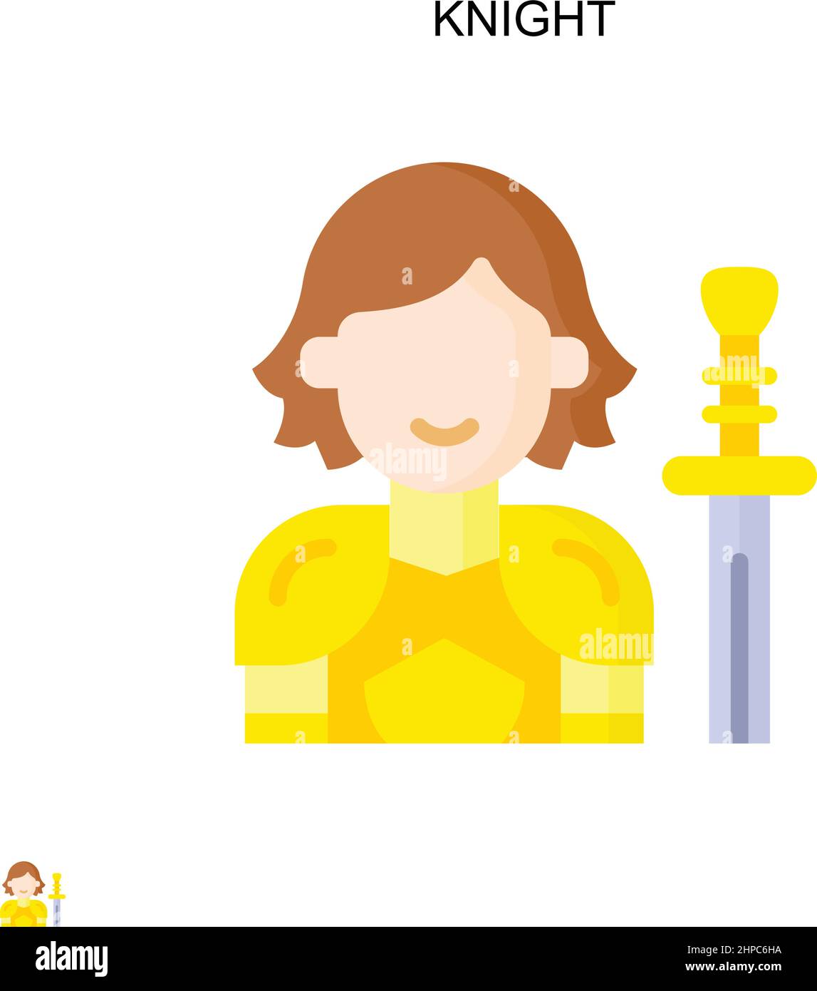 Knight Simple vector icon. Illustration symbol design template for web ...