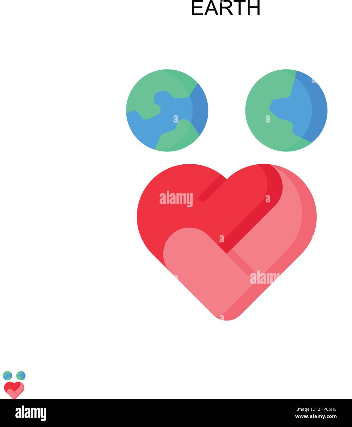 Earth Simple vector icon. Illustration symbol design template for web ...