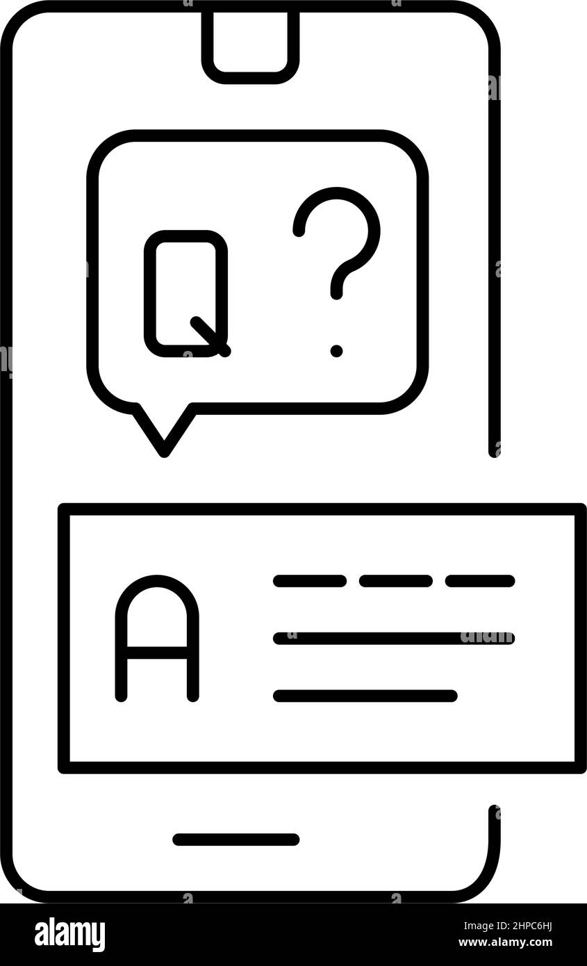 question and answer line icon vector illustration Stock Vector Image ...