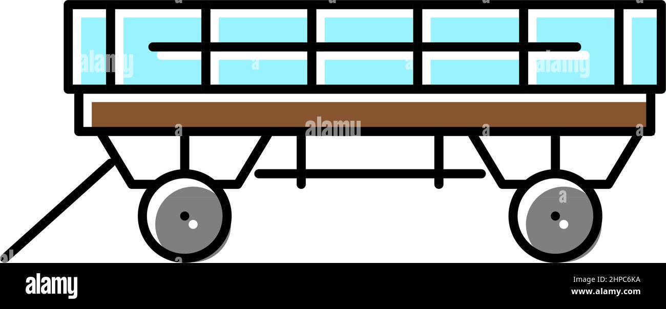 wagon farm color icon vector illustration Stock Vector Image & Art - Alamy