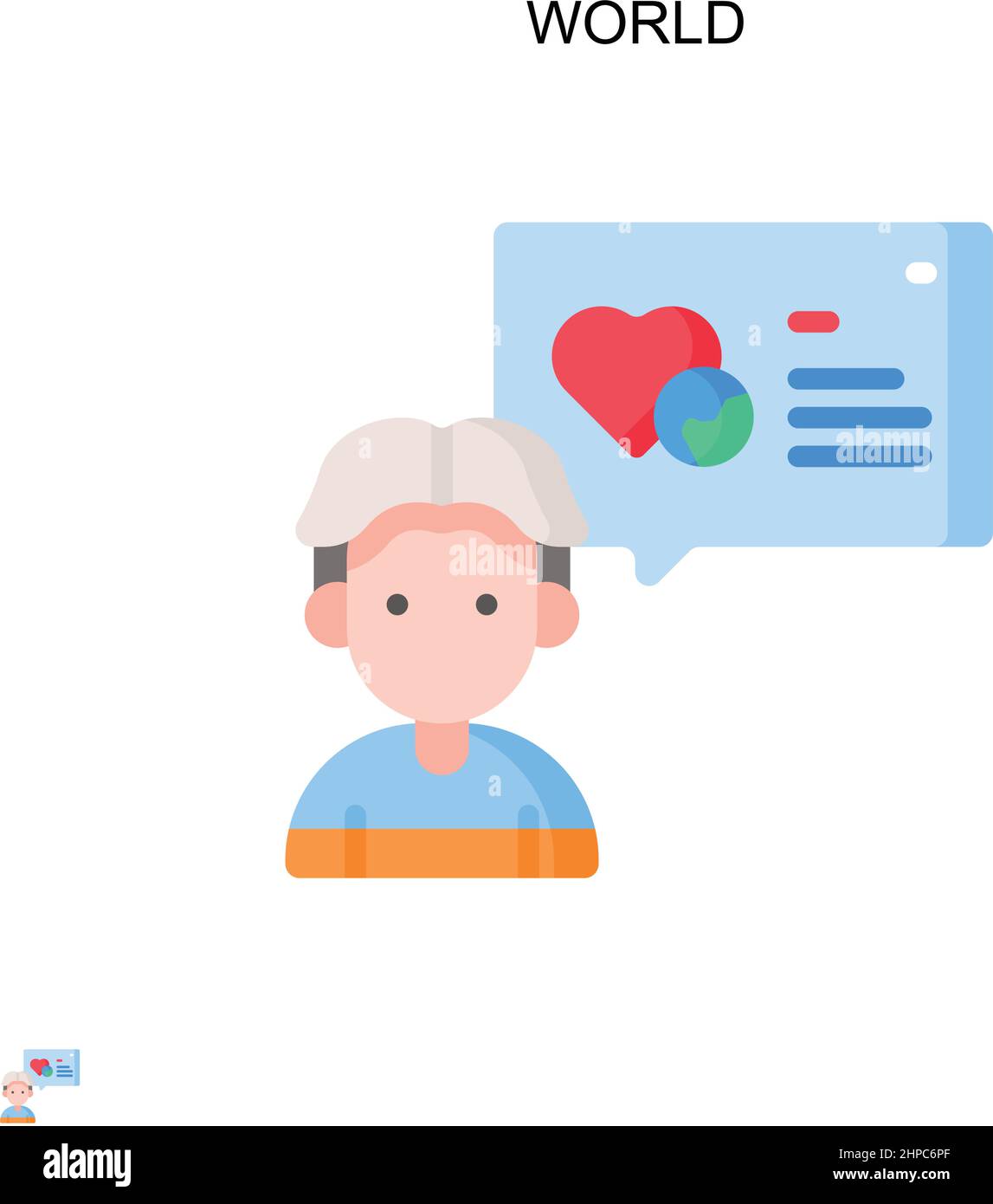 World Simple vector icon. Illustration symbol design template for web ...