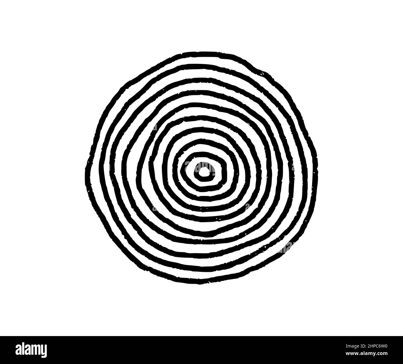 Hand drawn circles with doodle texture. Modern abstract set black round ...