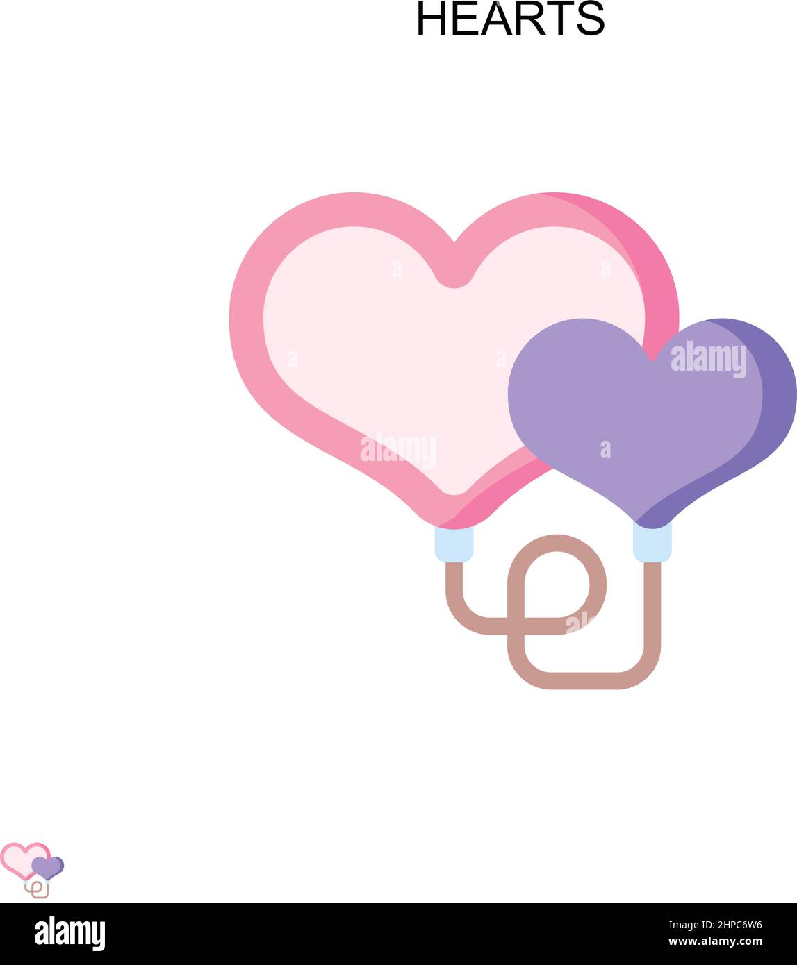 Hearts Simple vector icon. Illustration symbol design template for web ...