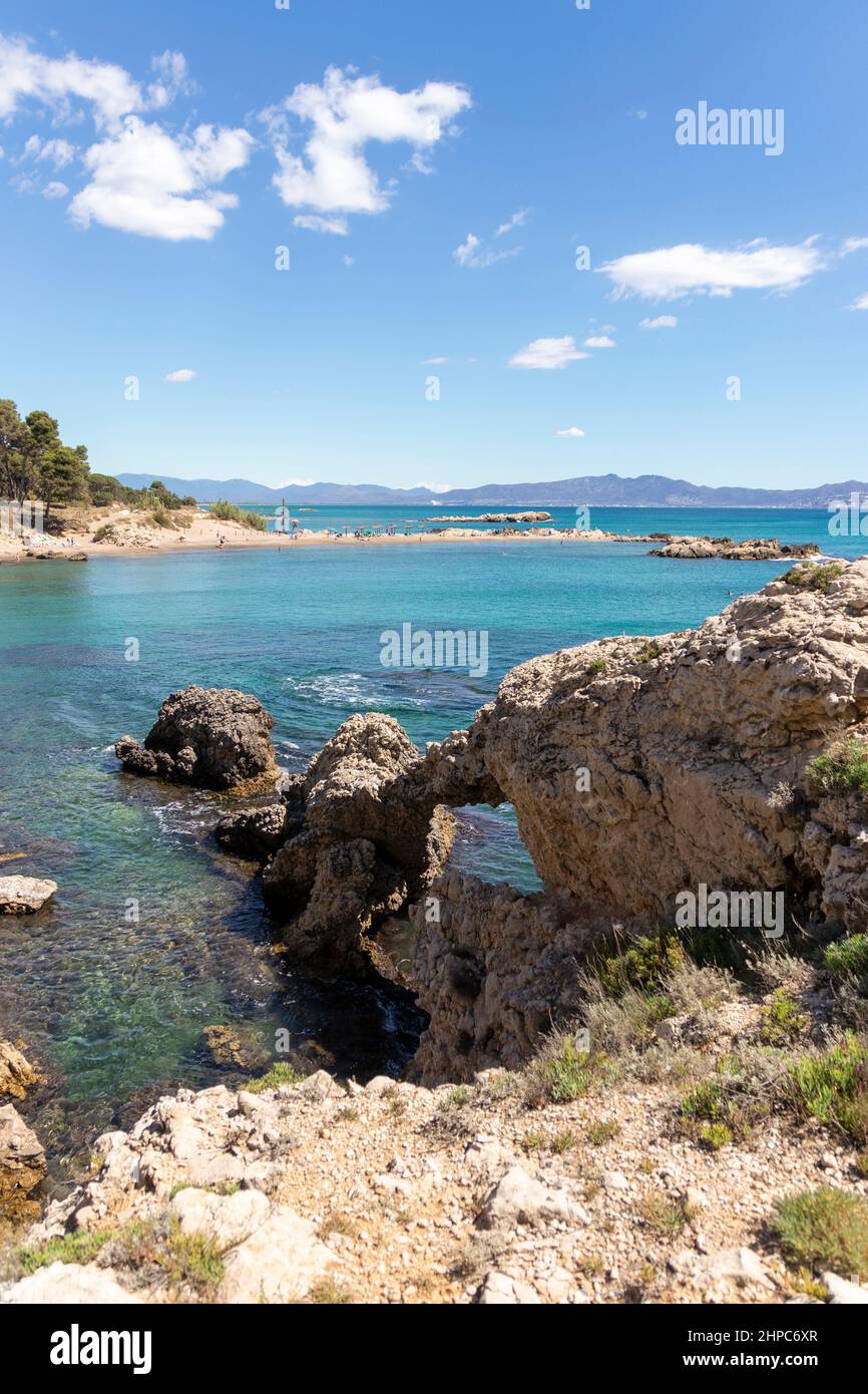 natural arch of portitxol on the costa brava Stock Photo - Alamy