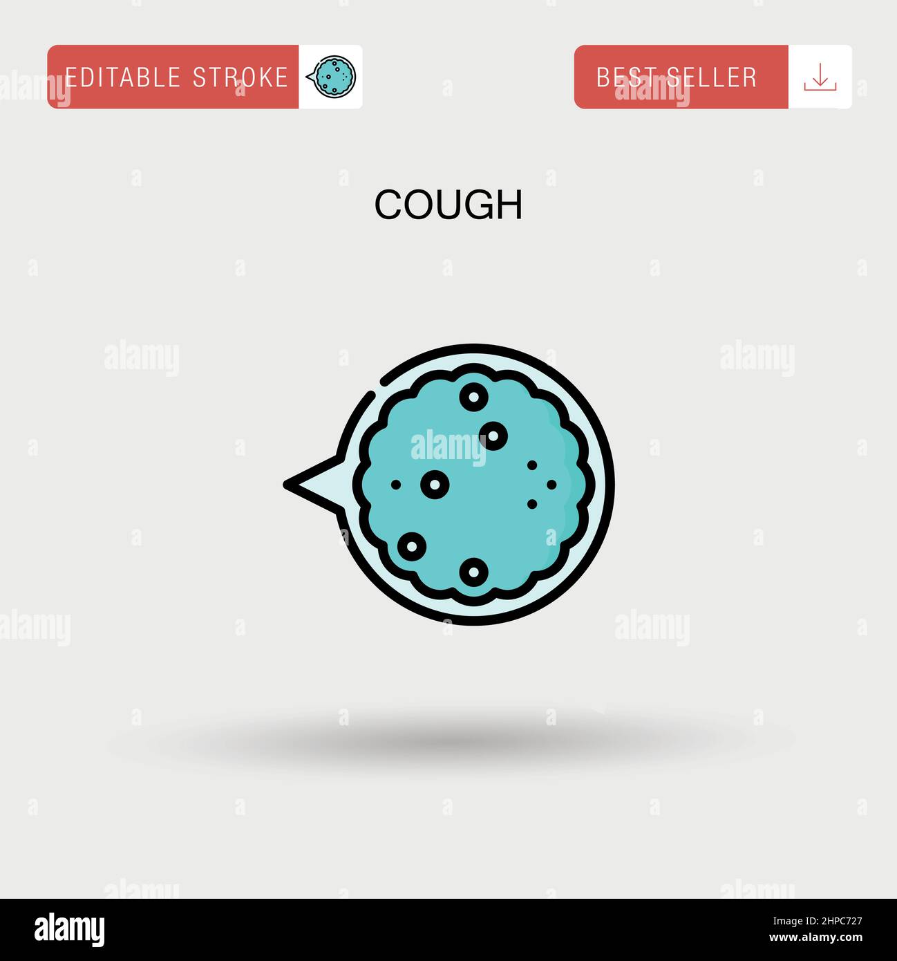 Cough Simple vector icon Stock Vector Image & Art - Alamy
