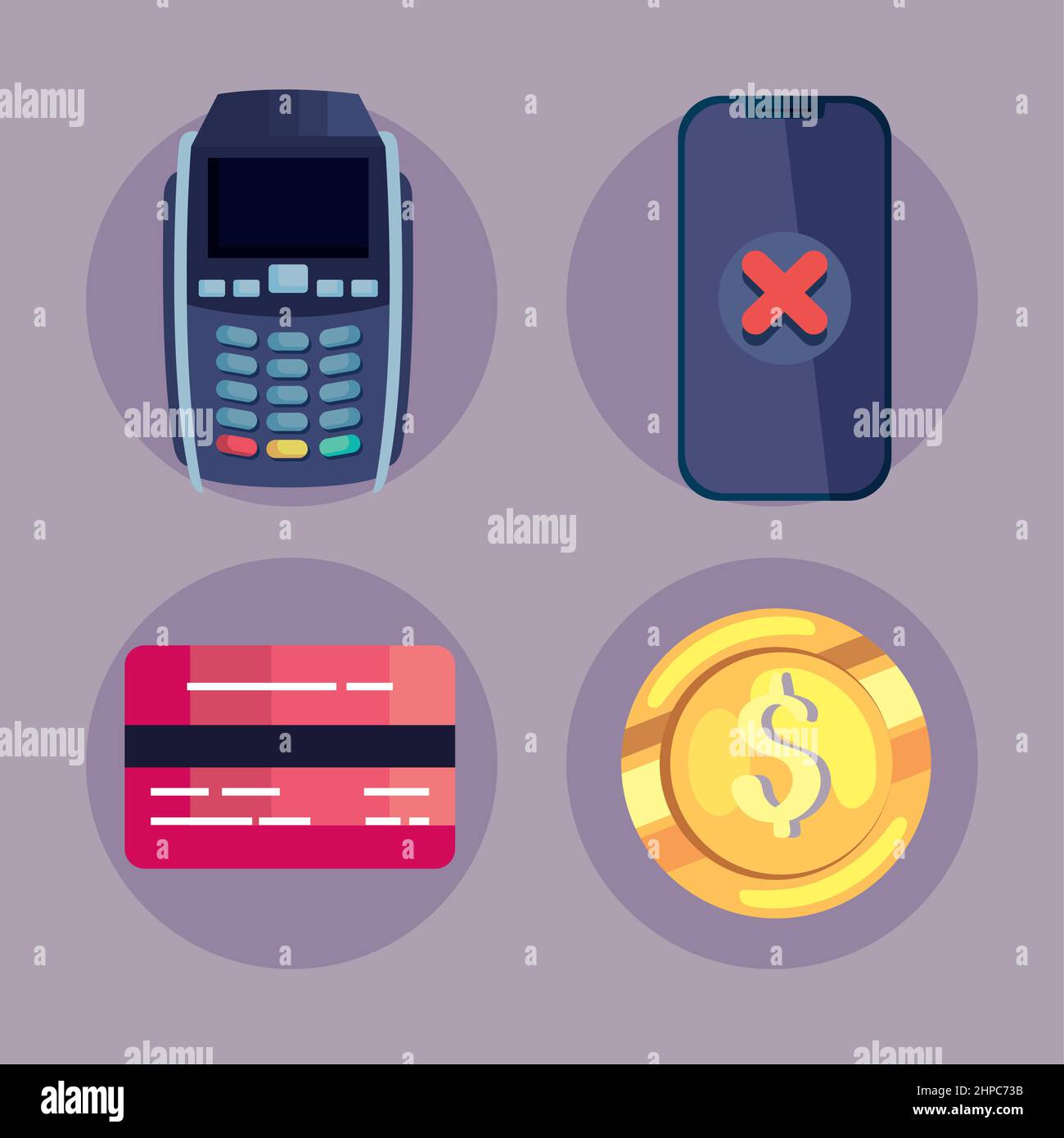 four mobile payment icons Stock Vector Image & Art - Alamy