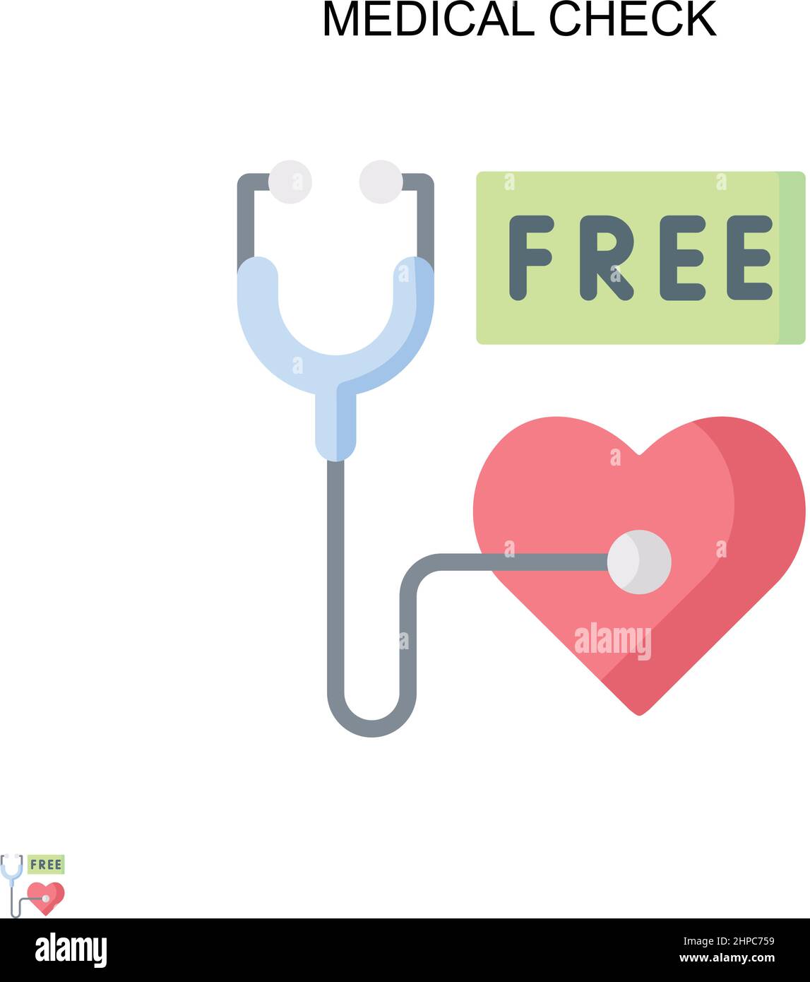 Medical check Simple vector icon. Illustration symbol design template ...